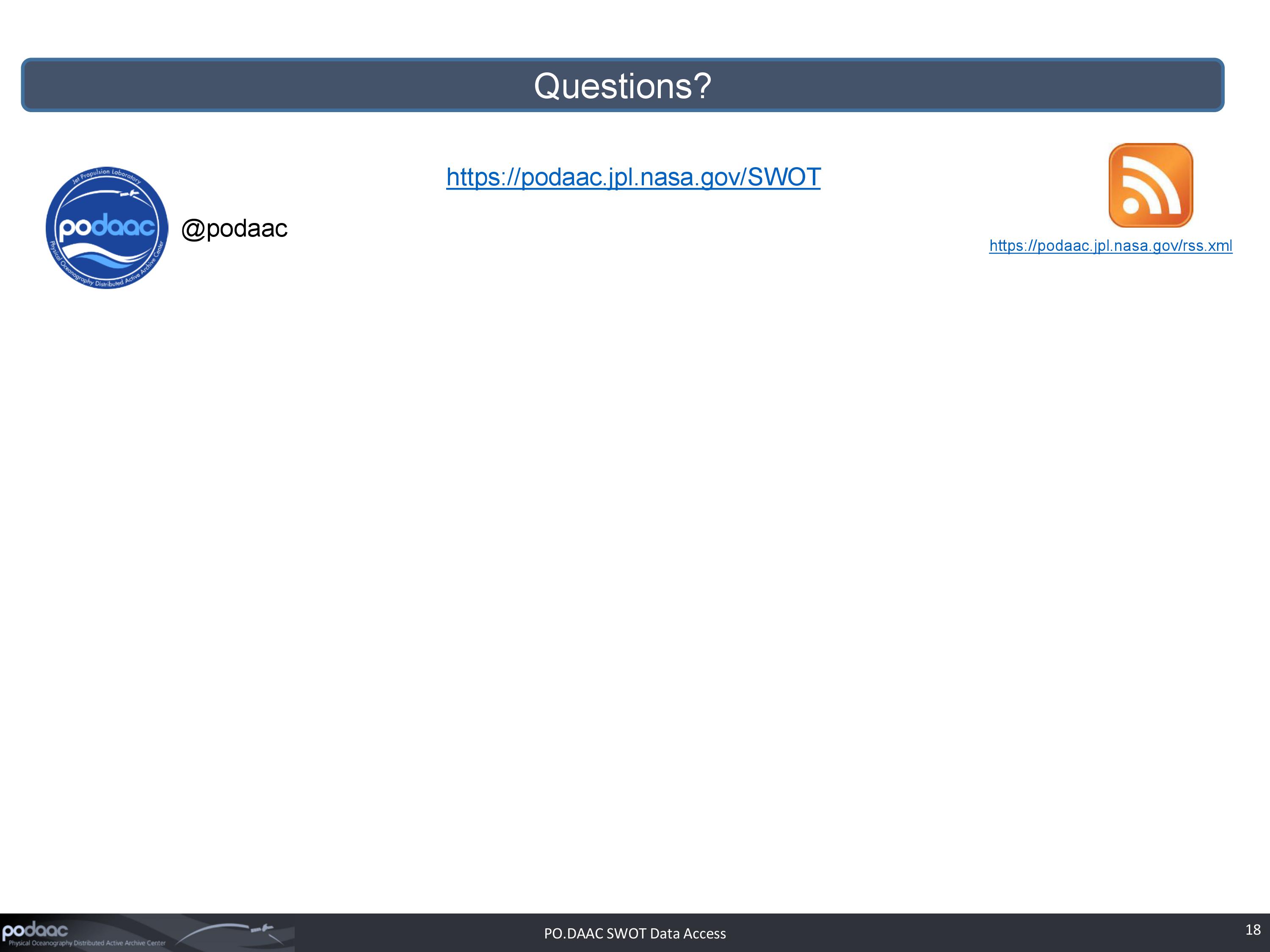 PO.DAAC SWOT DATA Access – NASA SWOT